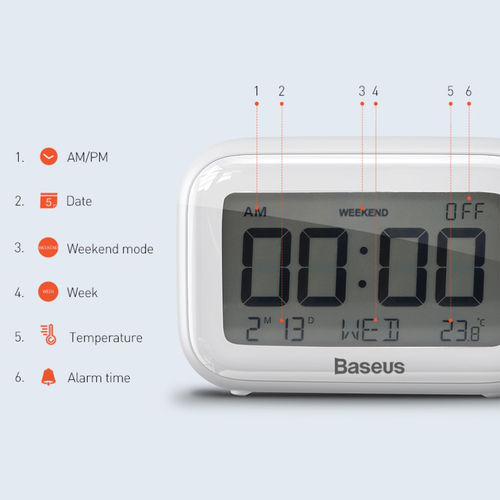 Baseus Subai Alarm Clock / Temperature Gauge / Smart Light